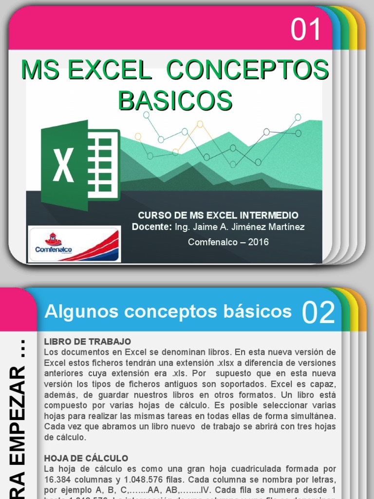 Excel - Conceptos Basicos | Descargar gratis PDF | Microsoft Excel | Hoja de cálculo