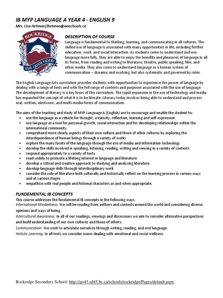 Grade 9 English Course Outline | PDF | Educational Assessment | Literacy