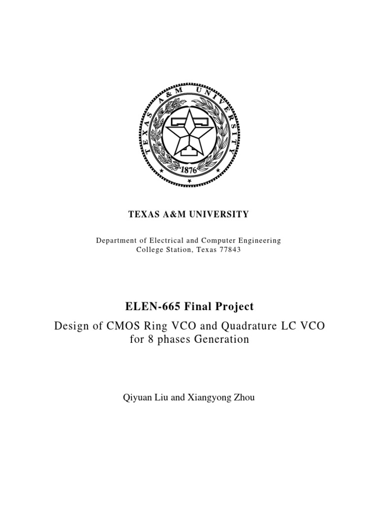 665report - Design of CMOS Ring VCO and Quadrature LC VCO For 8 Phases ...