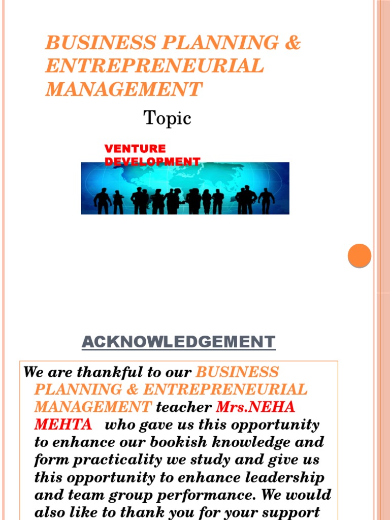 Introduction of Venture Development | PDF | Venture Capital | Corporate ...