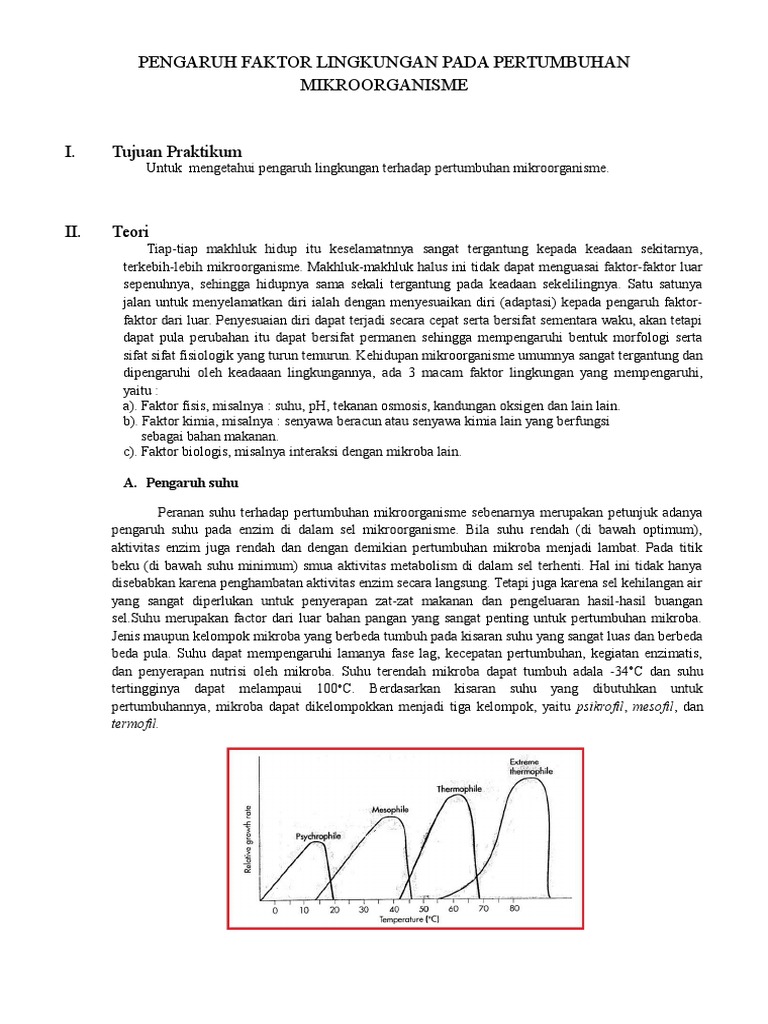 Pengaruh Faktor Lingkungan Terhadap Pertumbuhan Bakteri | PDF