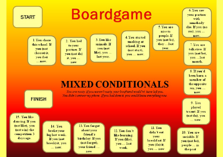 781 Mixed Conditionals A Boardgame | PDF