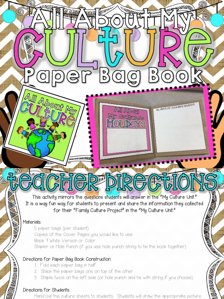 All About My Culture Paper Bag Book | PDF | Books