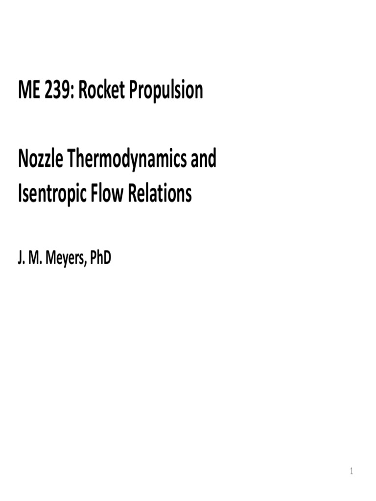 03 - Nozzle Thermodynamics and Isentropic Relations v1 | PDF | Nozzle ...