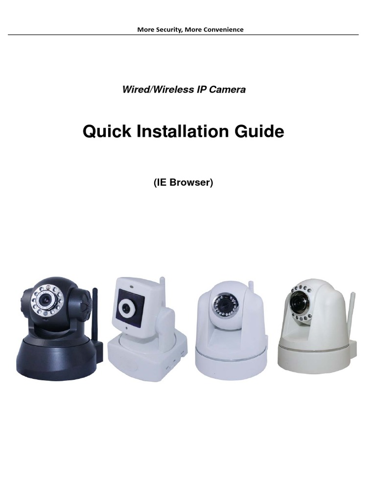 Quick Installation Guide: Wired/Wireless IP Camera | PDF | Web Browser ...