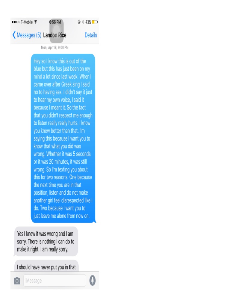 Landon Rice Text Messages | PDF