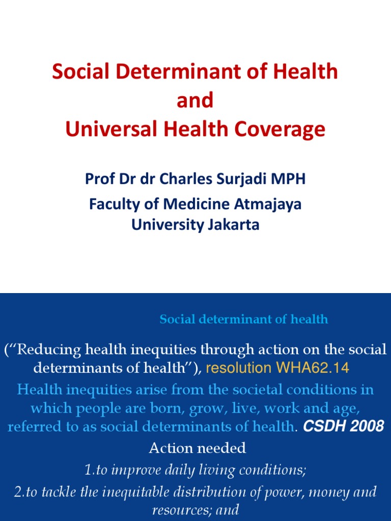 Social Determinant of Health and Universal Health Coverage | PDF ...
