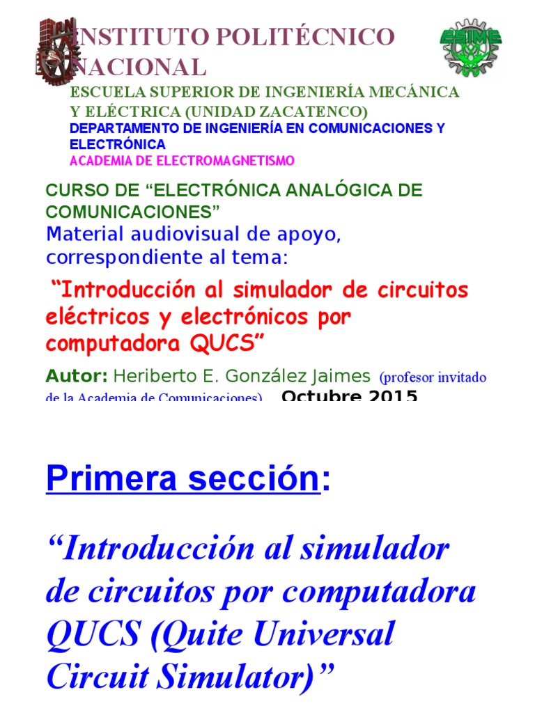 Introducción a QUCS para Electrónica | PDF