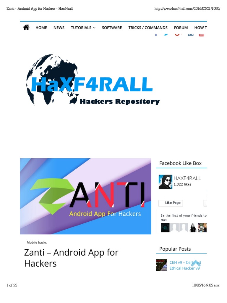 Zanti - Android App For Hackers - Haxf4rall | Cybercrime | Computing