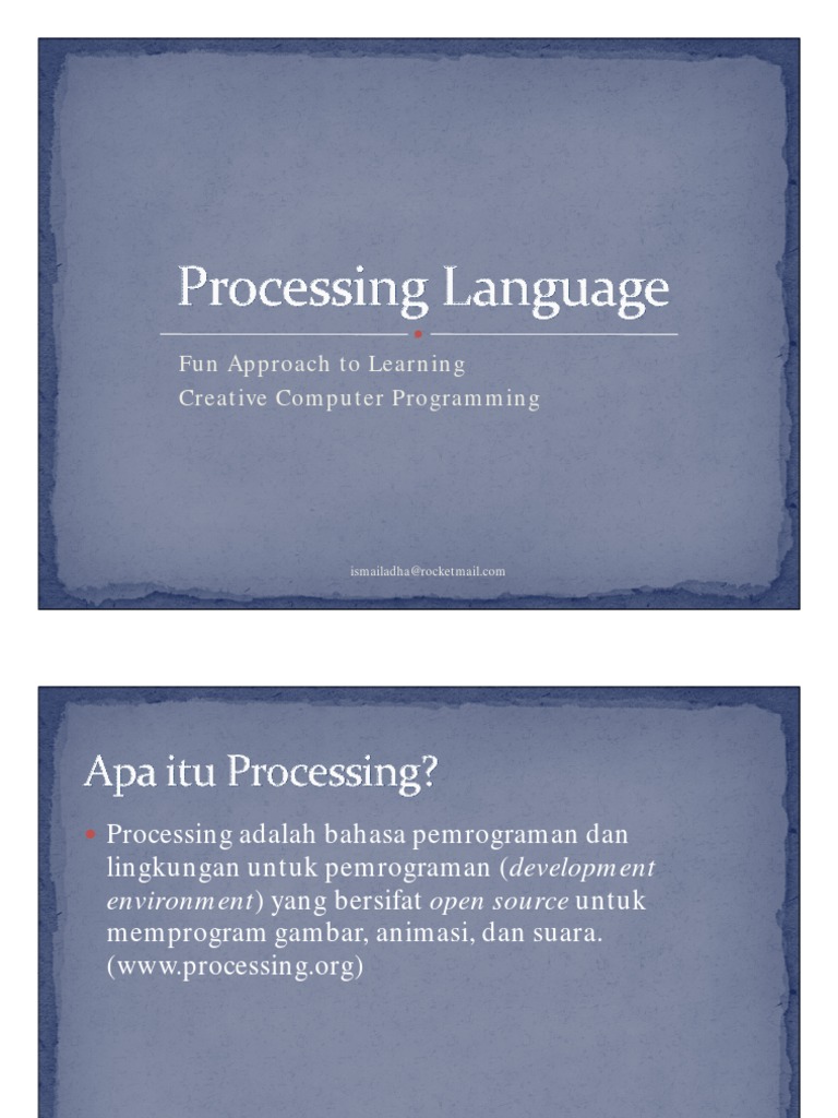 Processing Language - Fun Approach To Learning Creative Computer ...