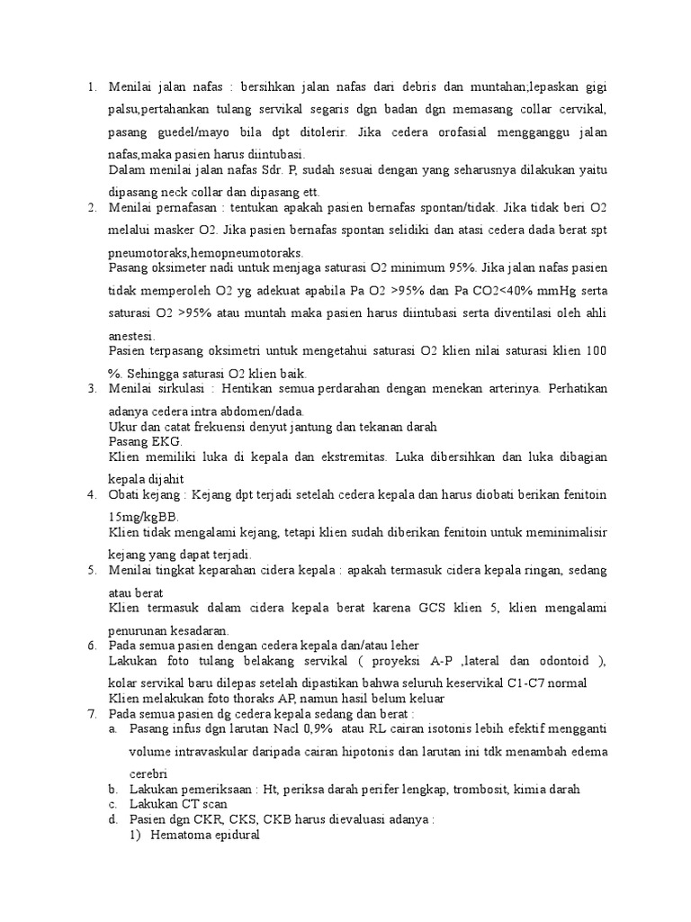 Penatalaksanaan CKB | PDF