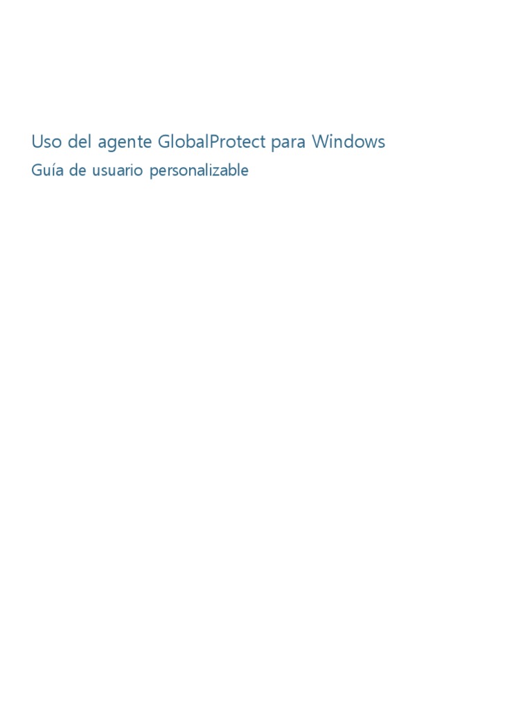 Manual Usuario Globalprotect | PDF | Point and Click | Contraseña