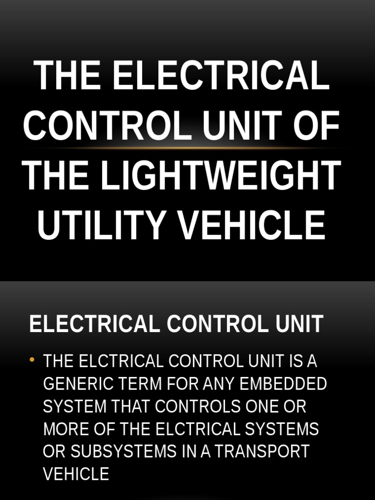 The Control Box of The Lightweight Utility Vehicle | PDF | Home ...