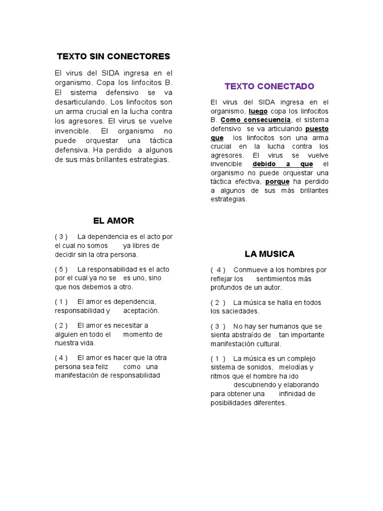 Texto Sin Conectores | PDF