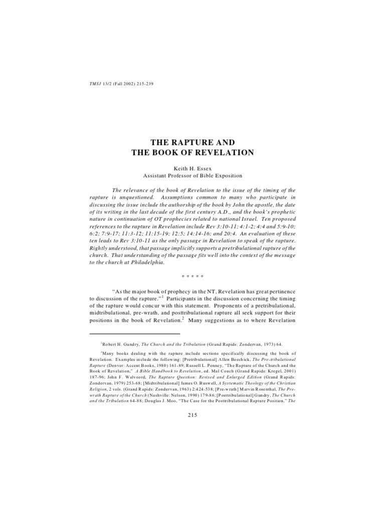 The Rapture in The Book of Revelation | Download Free PDF | Rapture ...