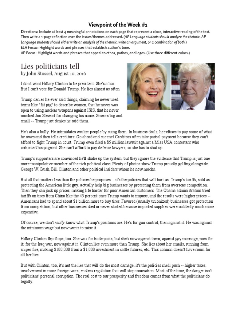 Viewpoint of The Week 21 | PDF | Bill Clinton | American Government