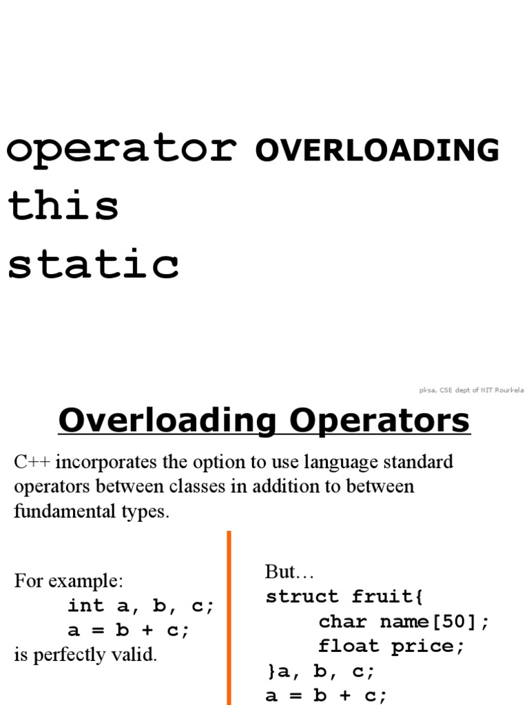 Operatoroverloading Pdf Method Computer Programming Class Computer Programming