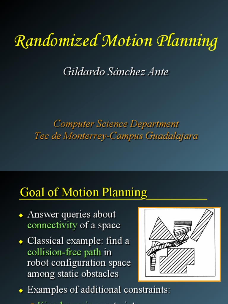 Randomized Motion Planning | PDF | Robotics | Emerging Technologies
