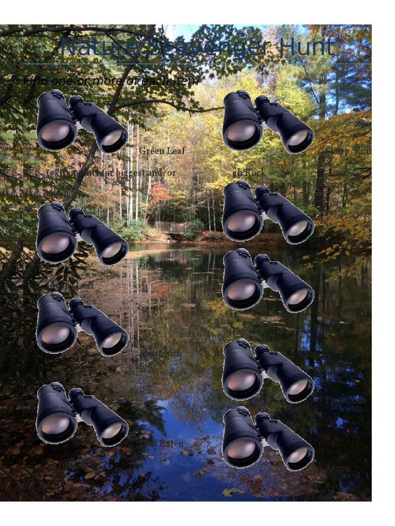 Nature Scavenger Hunt: Find One or More of Each Item | PDF