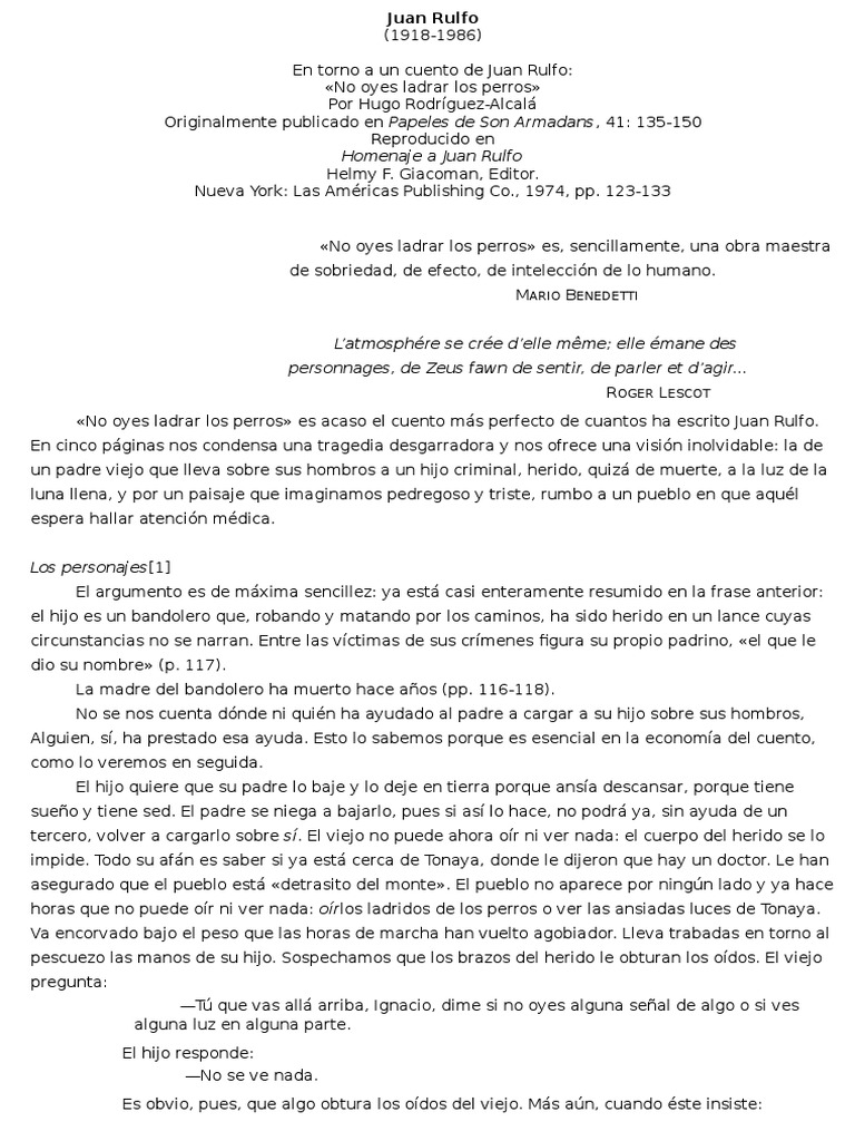 No Oyes Ladrar Los Perros | PDF