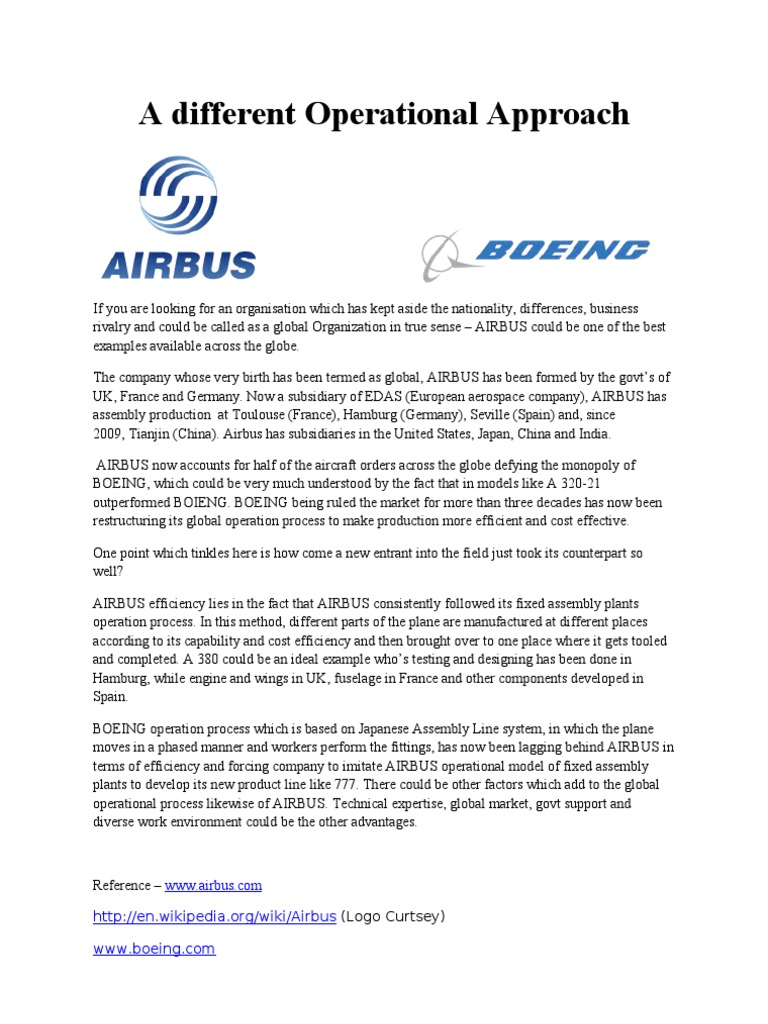 Airbus: A Global Operational Model | PDF
