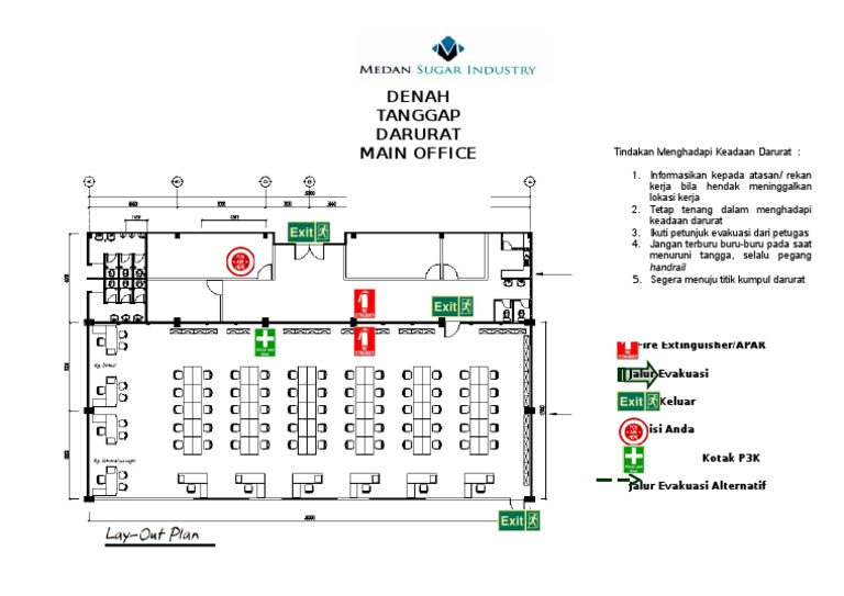 Denah Tanggap Darurat Main Office 2 | PDF