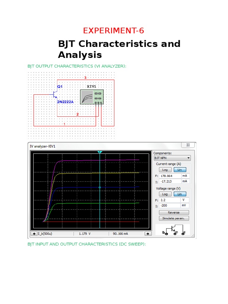 BJT Characteristics and Analysis: Experiment-6 | PDF