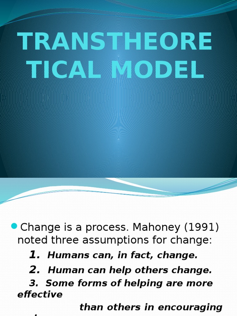 Transtheoretical Model | PDF | Metaphysics Of Mind | Psychological Theories