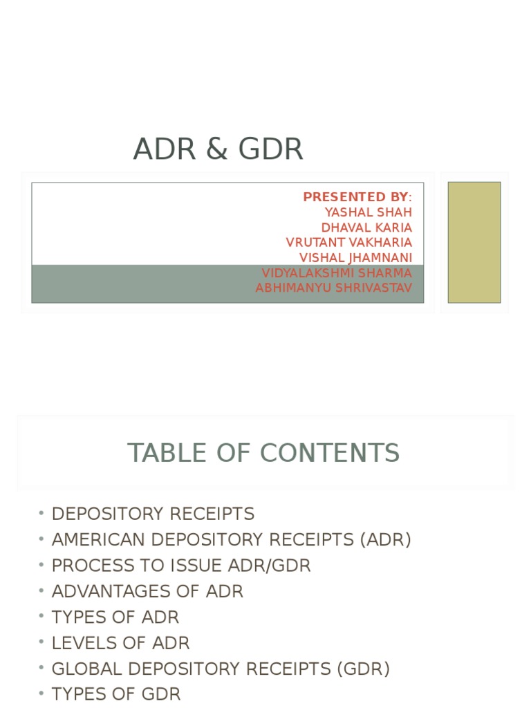 Adr & GDR | PDF | American Depositary Receipt | Companies