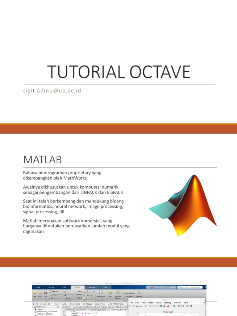 Tutorial Octave | PDF | Formatos de archivo de computadora | Gráficos de computadora