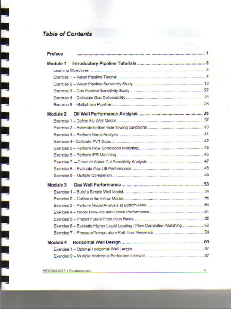 Pipesim v2007 Course Manual PDF | PDF