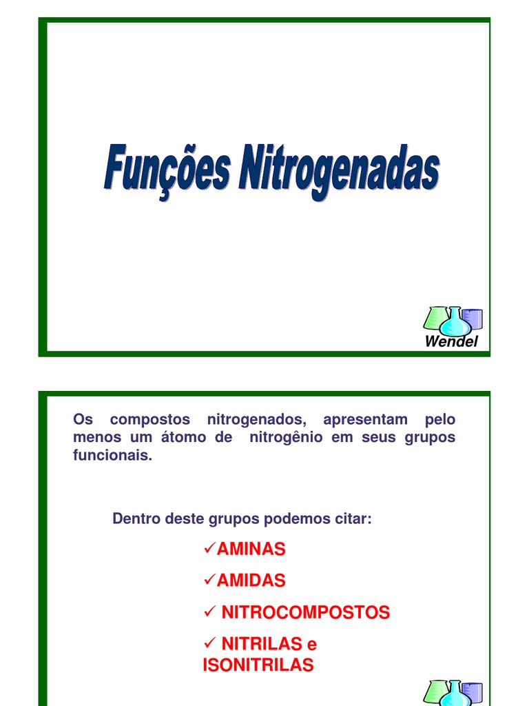 (2)_4._FUNÇÕES_NITROGENADAS | PDF | Amina | Amida