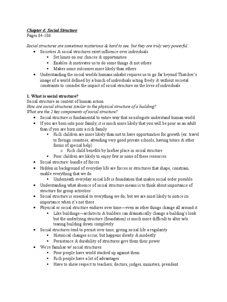 Understanding Social Structures and Hierarchies | PDF | Norm (Social ...