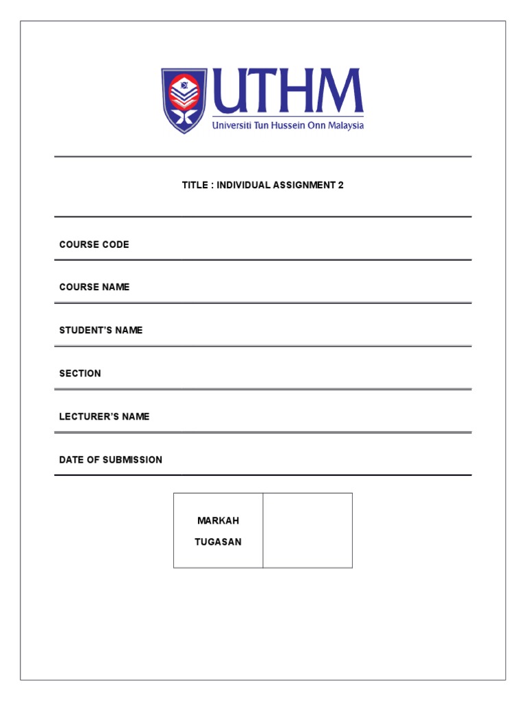 Muka Depan UTHM | PDF