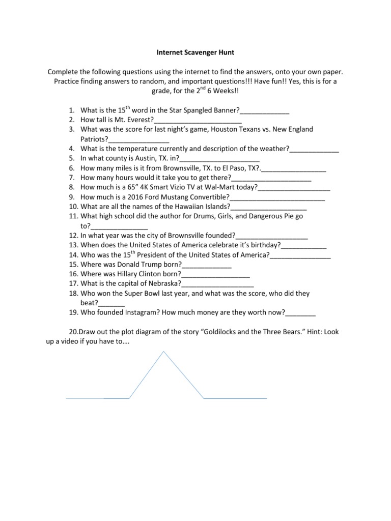 Internet Scavenger Hunt | PDF