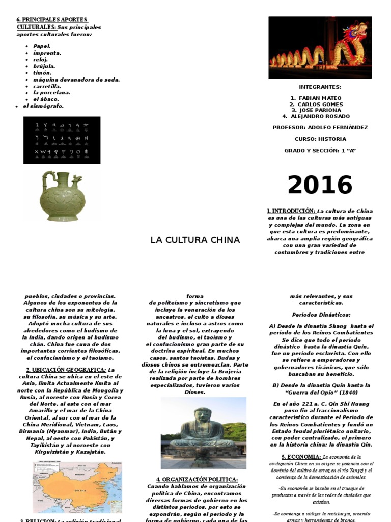 La Cultura China | Cultura china | Historia de china