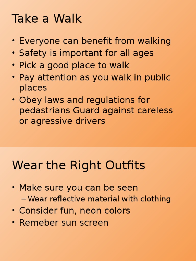 Walking Safety Tips for All Ages | PDF | Pedestrian Crossing | Traffic