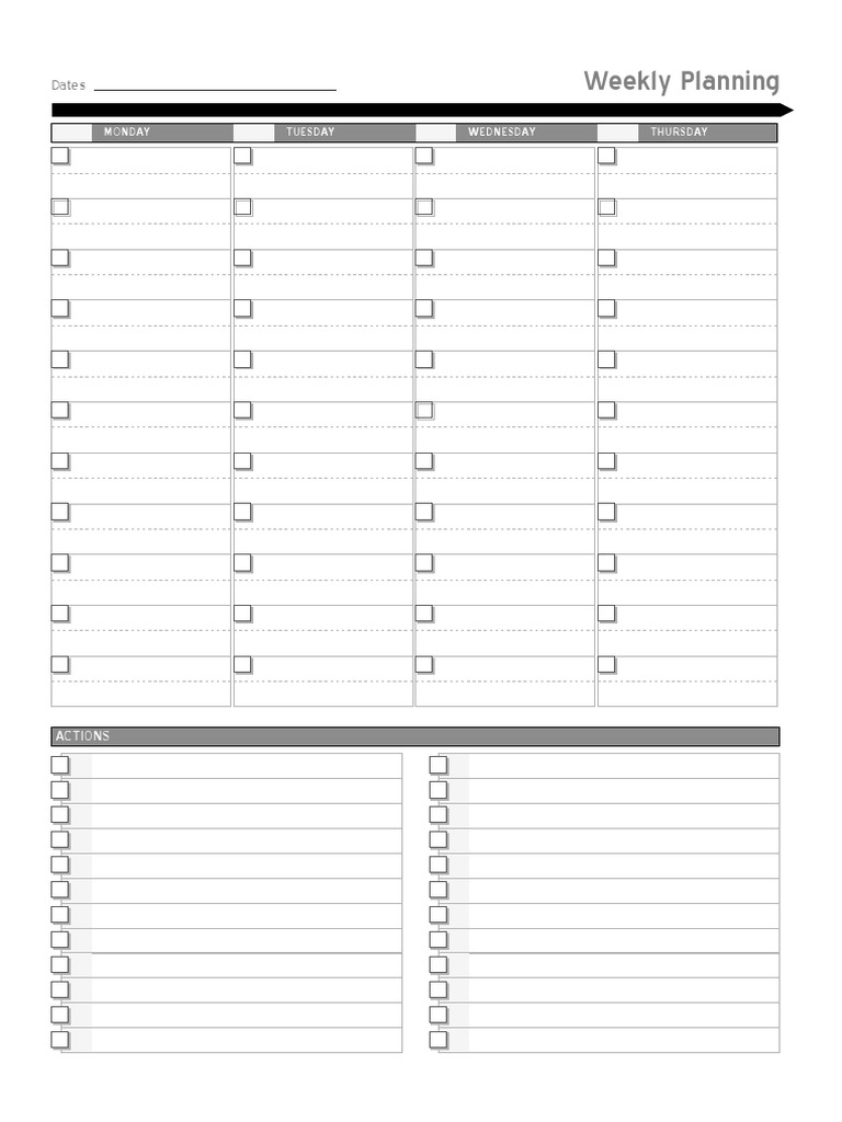 Weekly Planning | PDF