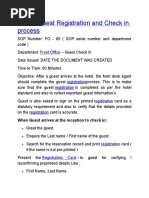 Reception SOP | PDF | Credit Card | Payments
