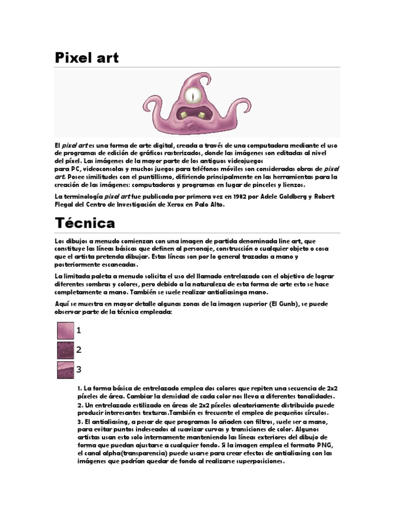 Pixel Art | PDF | Visión | Gráficos de computadora