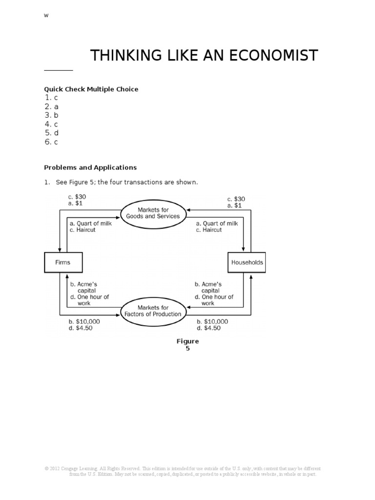 2 Thinking Like An Economist - Solution | PDF | Microeconomics | Economics