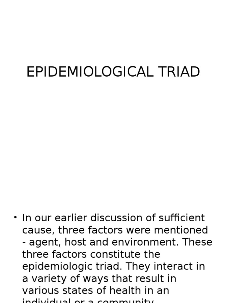 Epidemiological Triad Pdf Transmission Medicine Vector