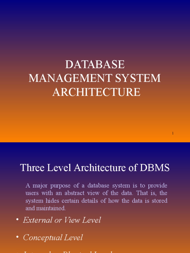 DBMS Architecture | PDF | Databases | Conceptual Model