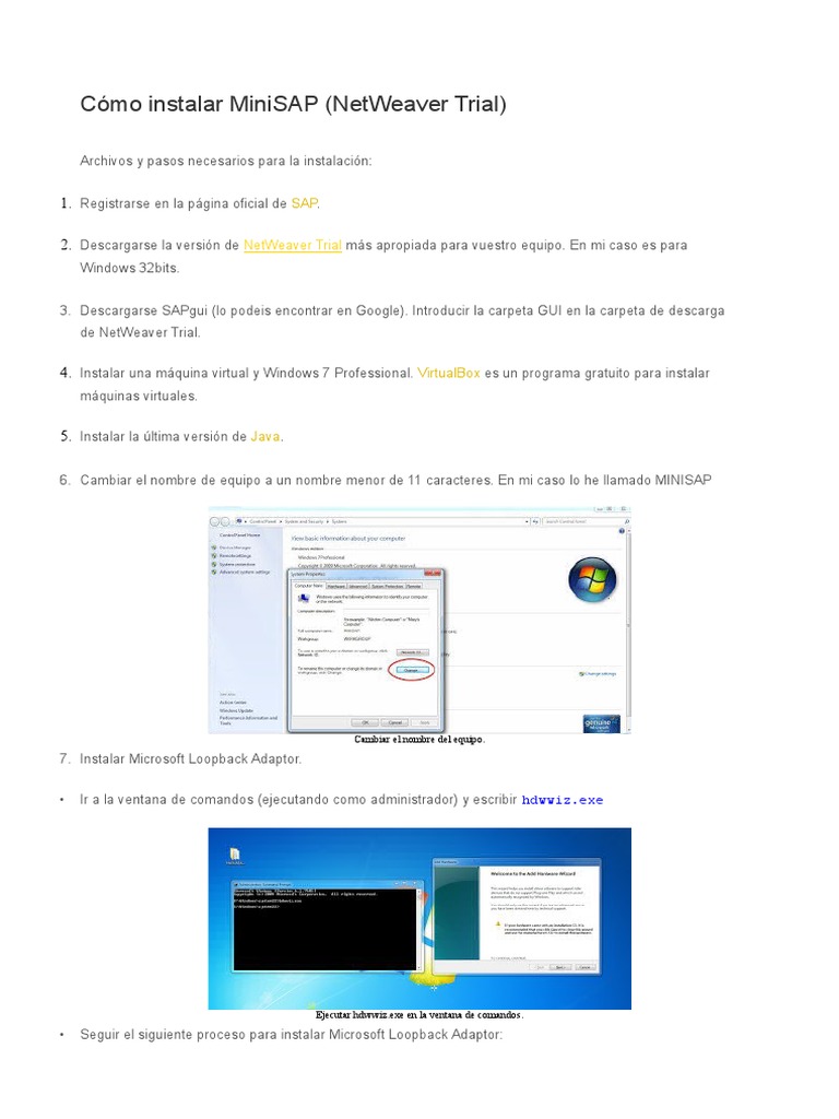 Mini Sap | PDF | Microsoft Windows | Windows 7