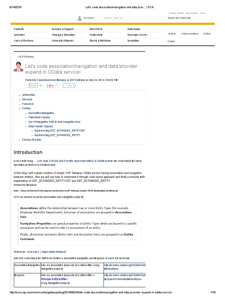 Let'S Code Association/Navigation and Data Provider Expand in Odata ...