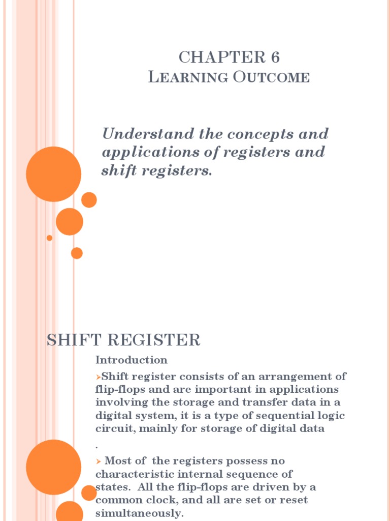 Chapter 6-Shift Register | PDF | Electronic Engineering | Electrical ...