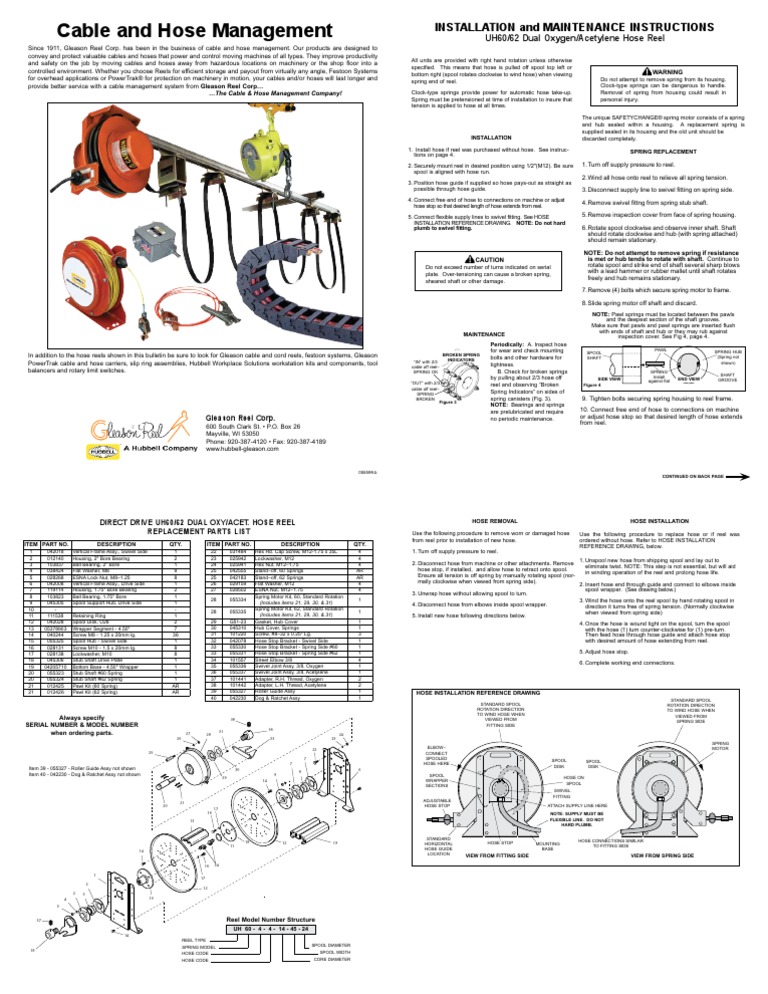Cable and Hose Management: Installation and Maintenance Instructions ...