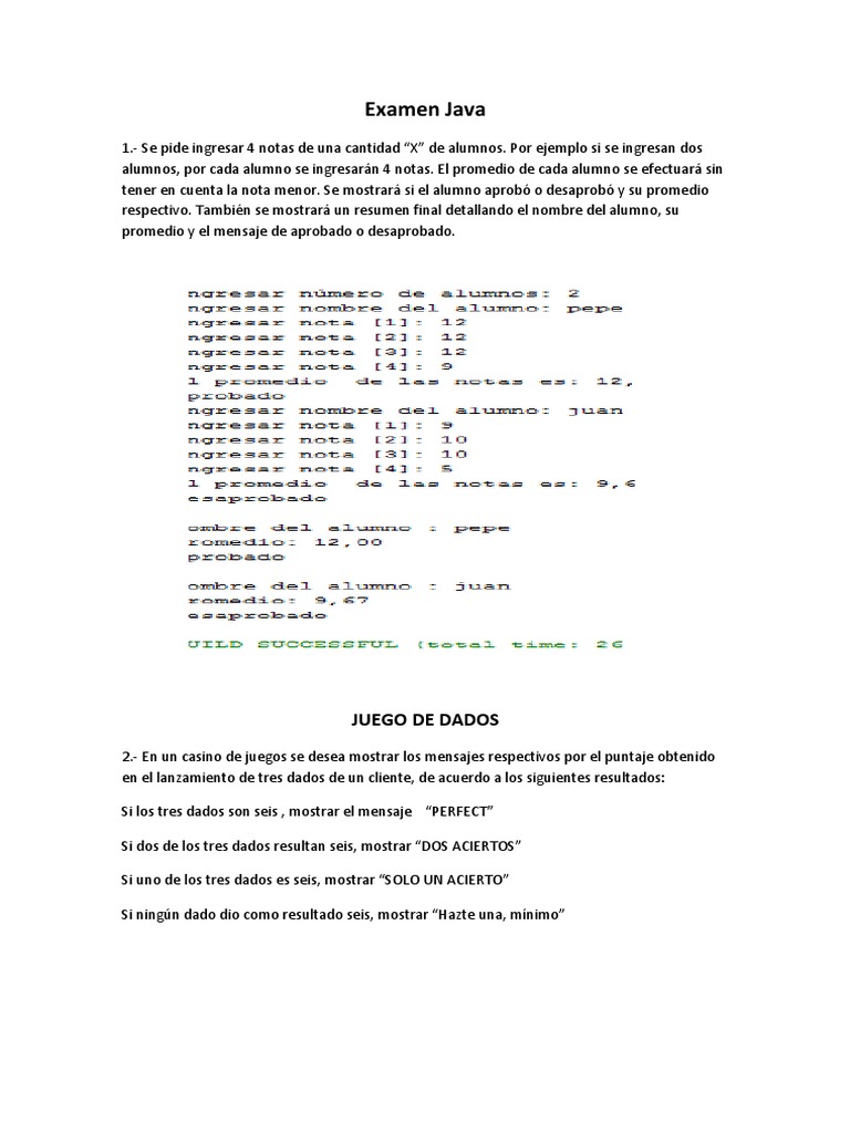 Examen Java | PDF | Business