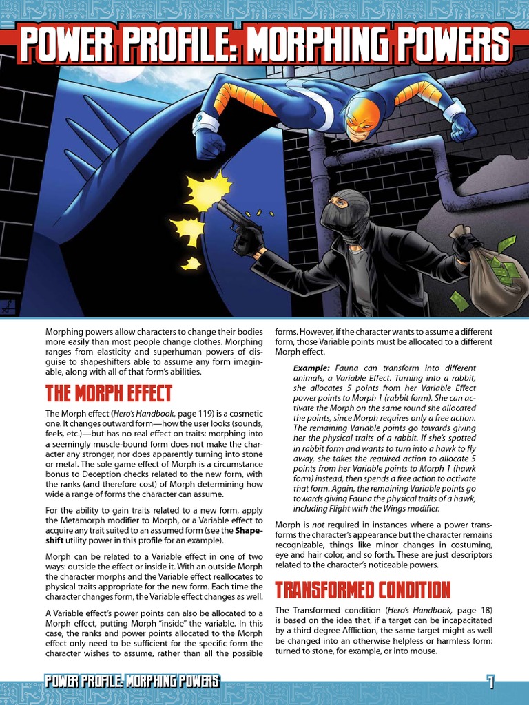 Mutants & Masterminds 3e - Power Profile - Morphing Powers ...
