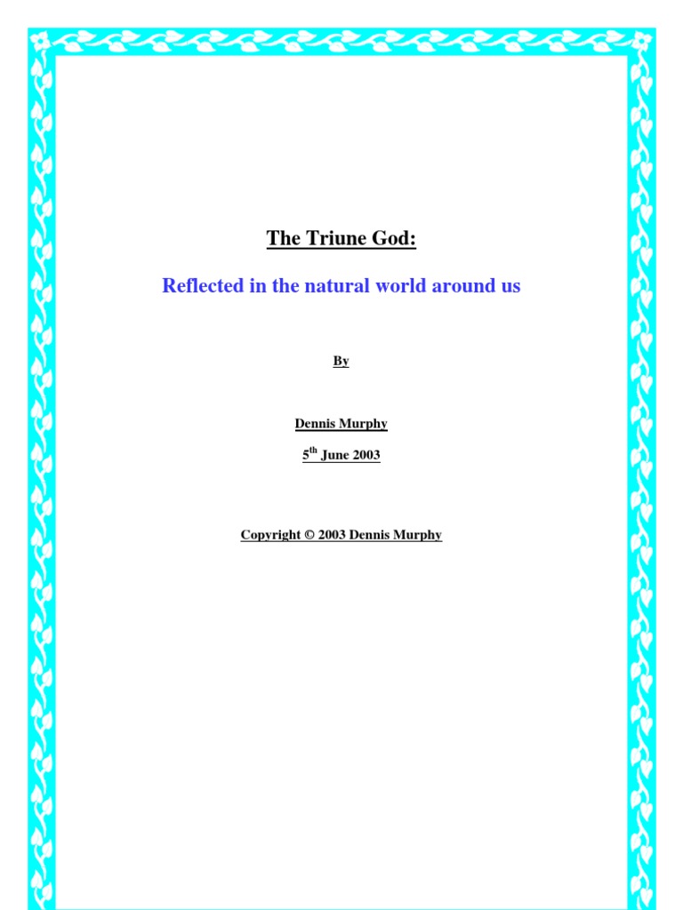 The Concept of The Triune God | PDF | Trinity | God The Father